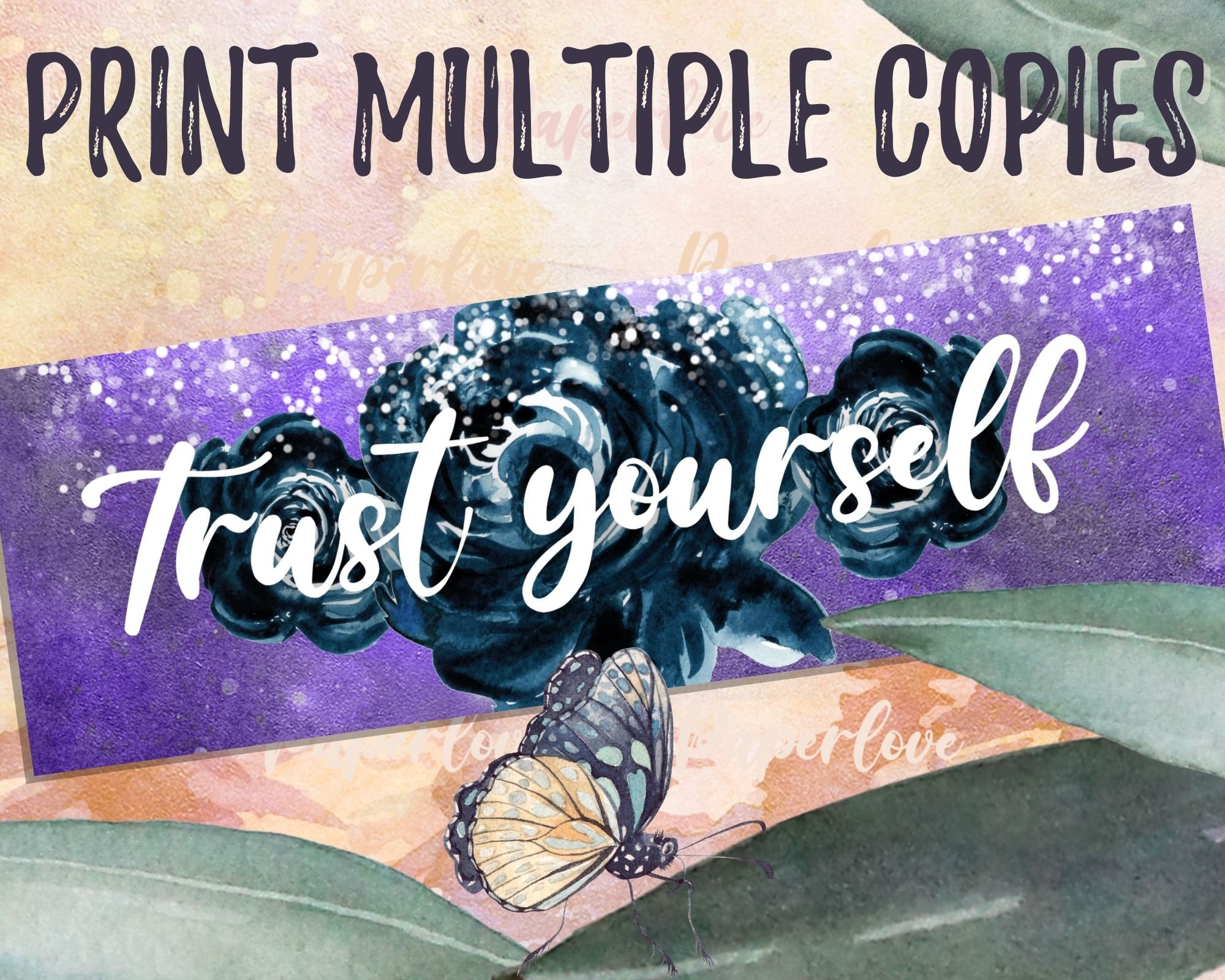 Printable Bookmarks With Inspirational Watercolor, Make Your Own Magic ...