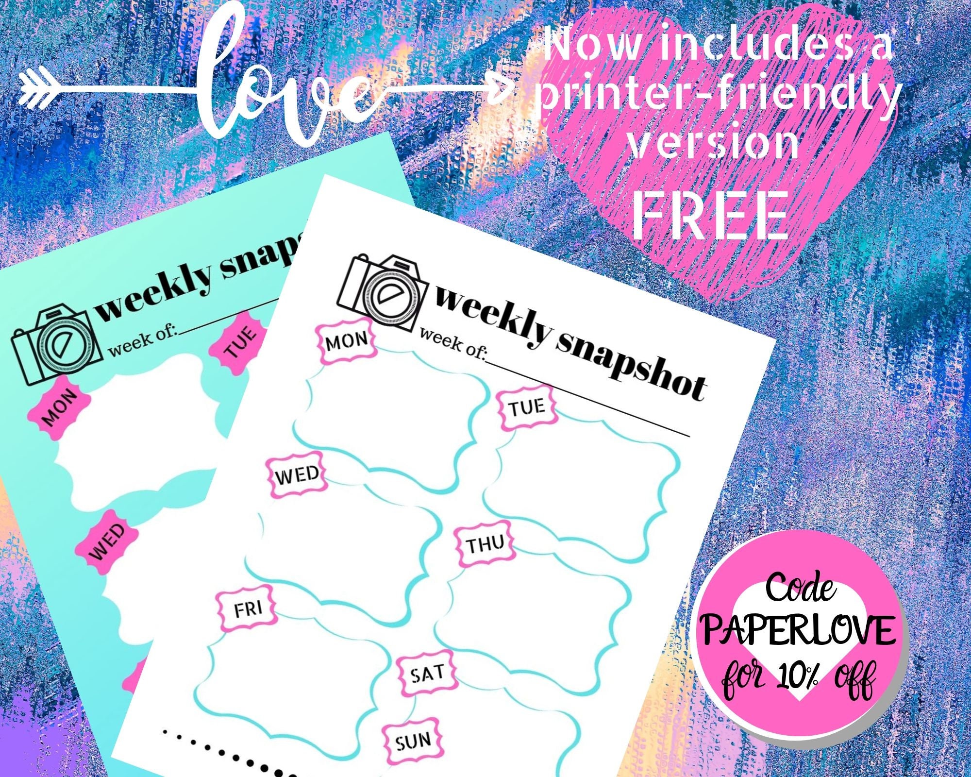 Weekly Snapshot Family Planner Printable Bundle - Etsy