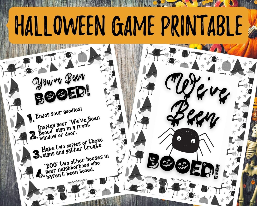 You’ve Been Booed Printable Neighborhood Halloween Treat-giving Game ...