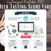 Editable Beer Tasting Score Card Printable PDF 8.5x11" and 8x10" for 10 ...