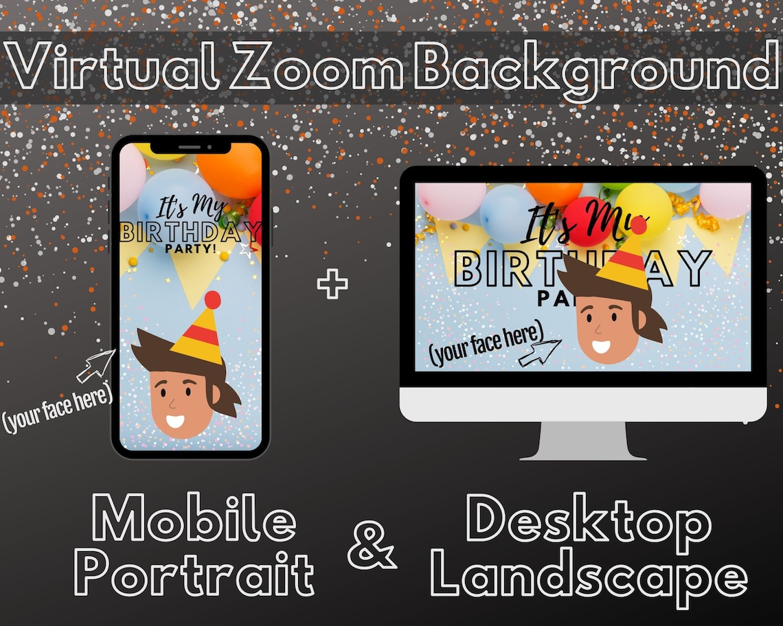 It's My Birthday Party Virtual Background Decorations for Zoom Birthday ...