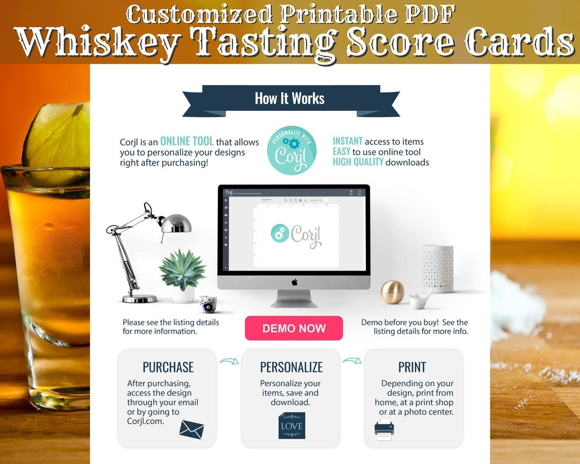 Editable Tequila Tasting Score Card Printable PDF 8x10" and 8.5x11" for ...