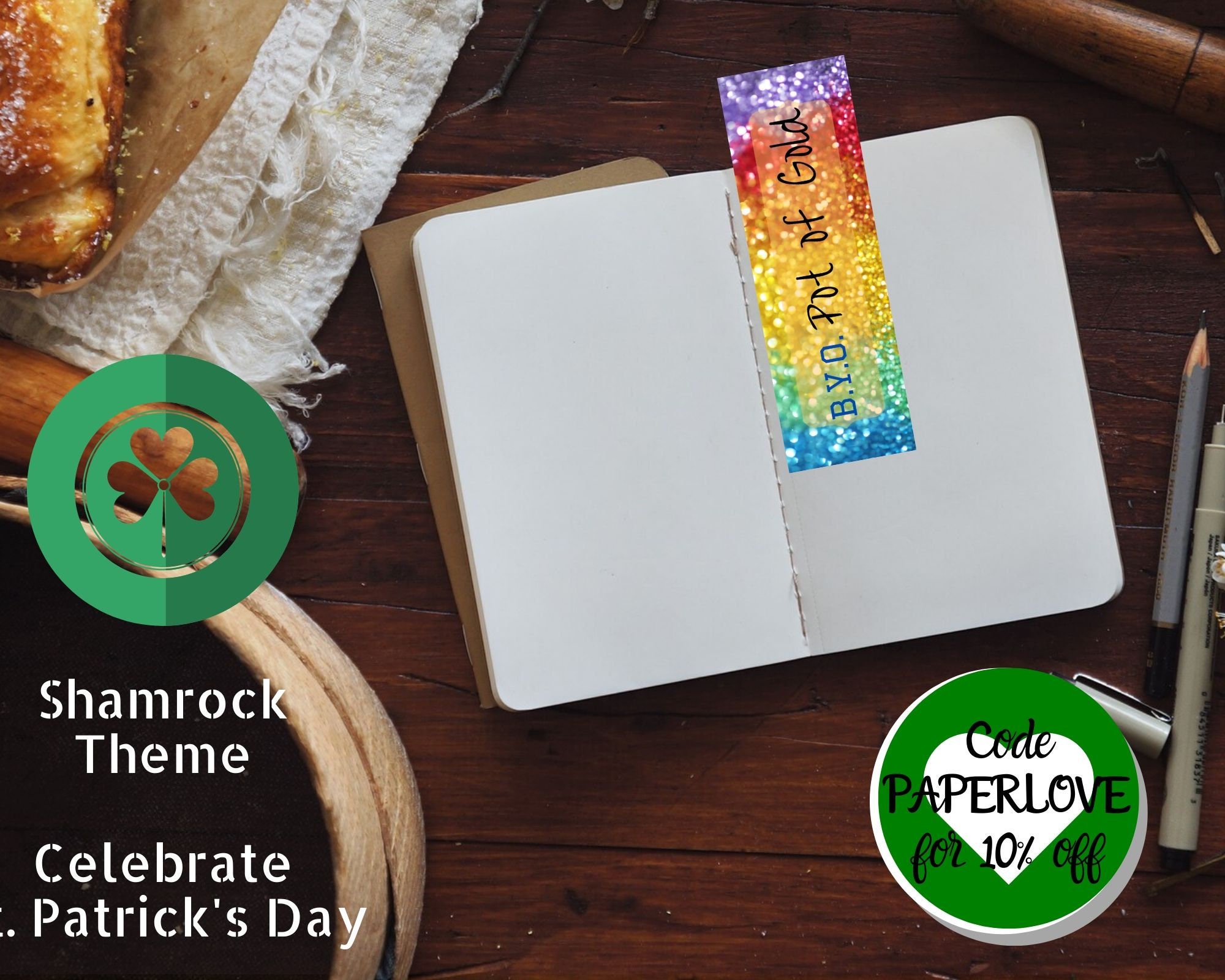 Printable Bookmarks for St. Patrick's Day Slainte, Lucky Charm, Erin Go ...