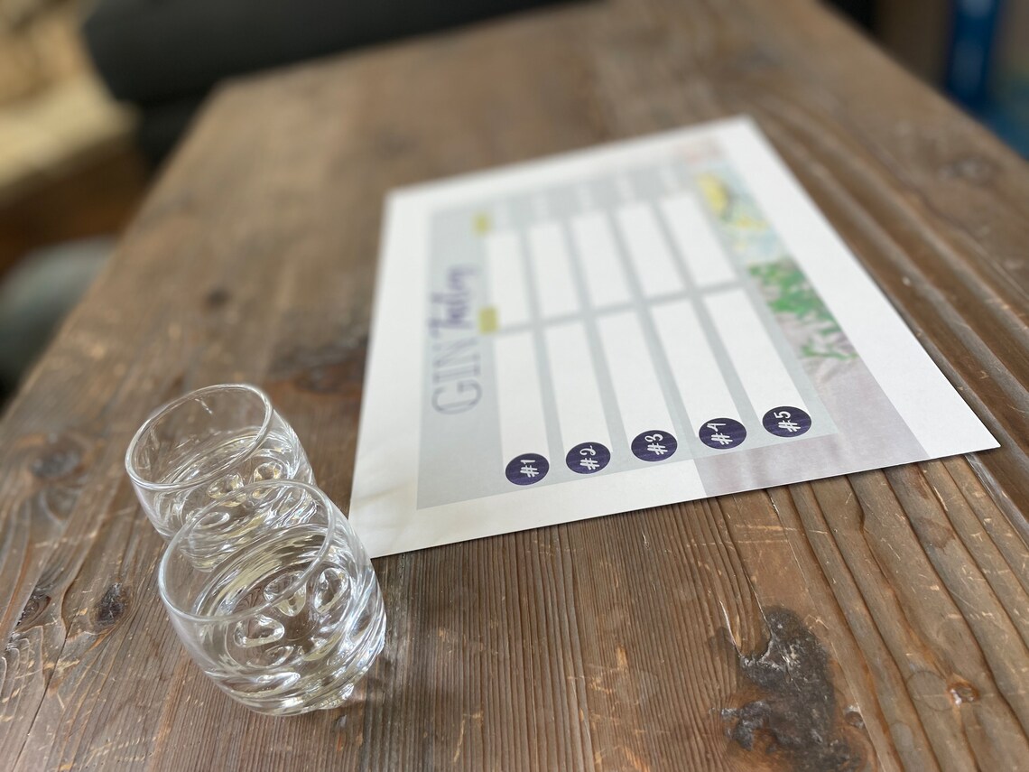 Gin Tasting Score Card Printable PDF Digital Download 8.5x11" and 8x10 ...