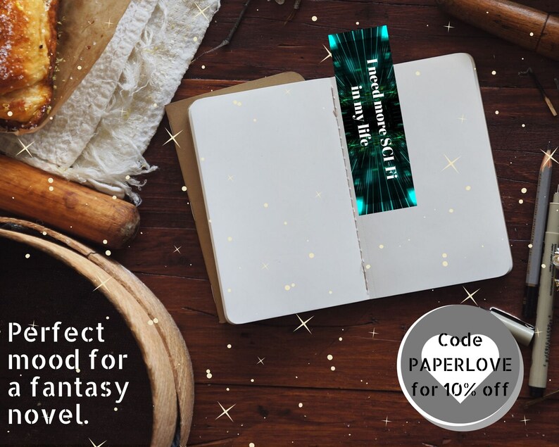 Printable Bookmarks With Dark Sci-fi, Fantasy, Suspense, EMO Theme ...