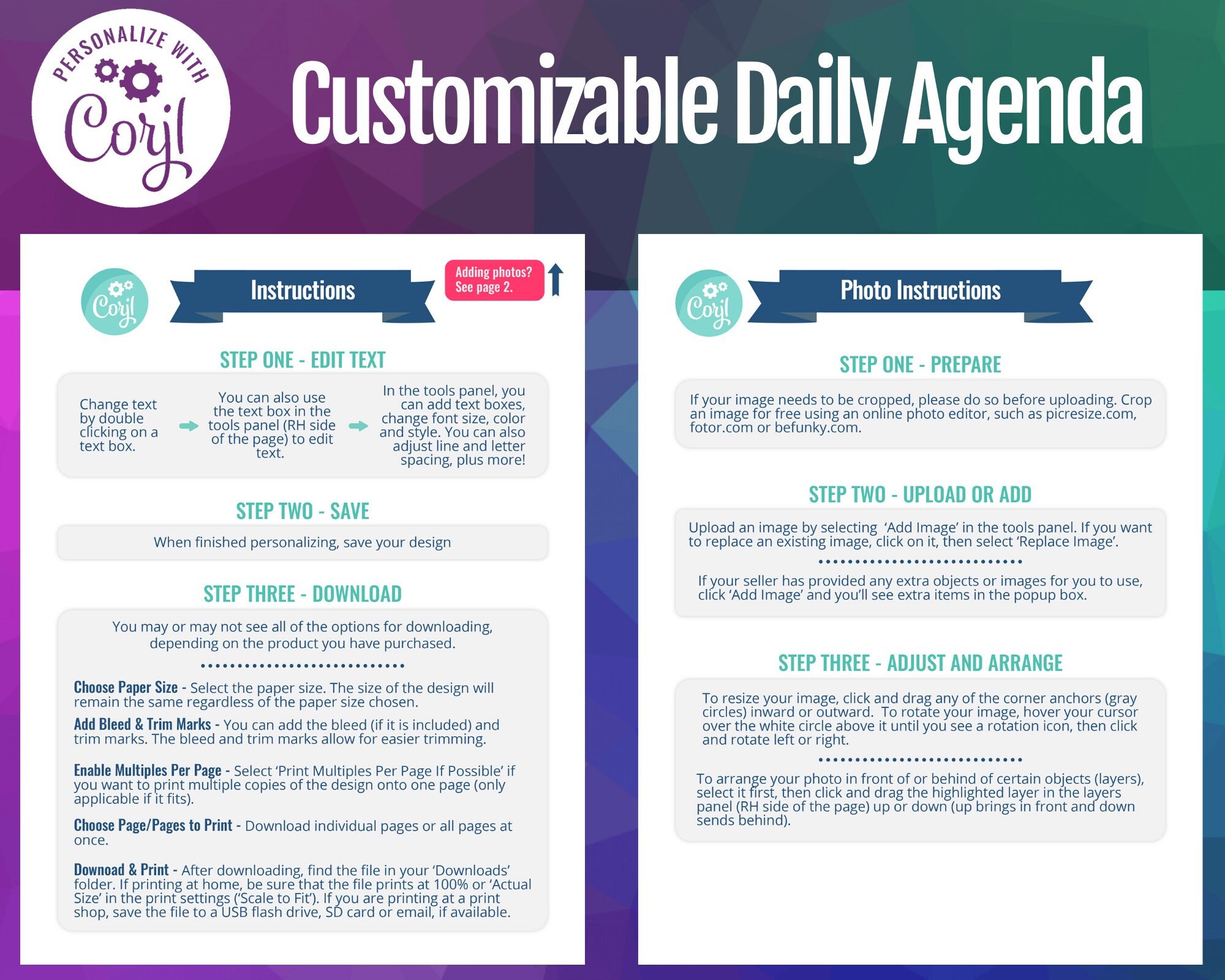 Customizable Home Schooling Printable Daily Agenda With Icons for Kids ...