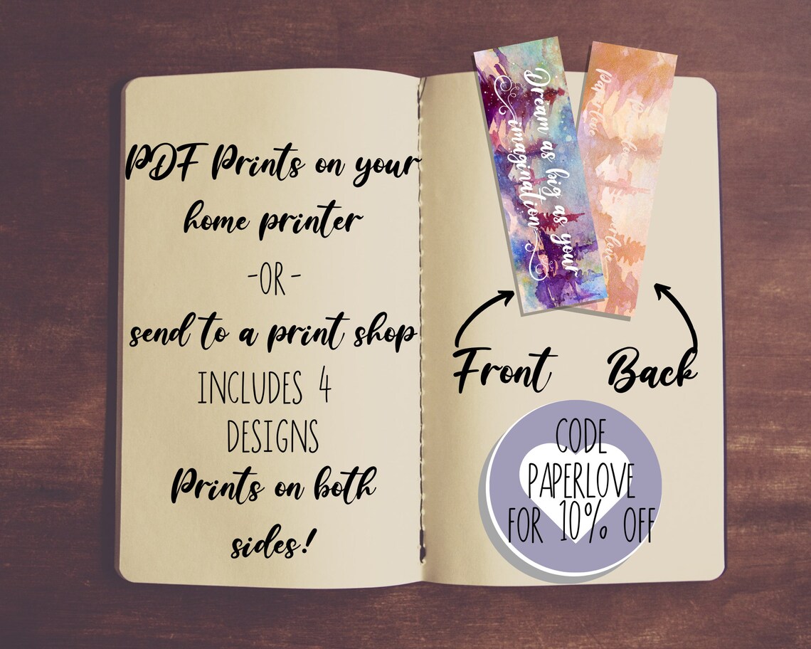 Printable Bookmarks With Inspirational Watercolor, Make Your Own Magic ...