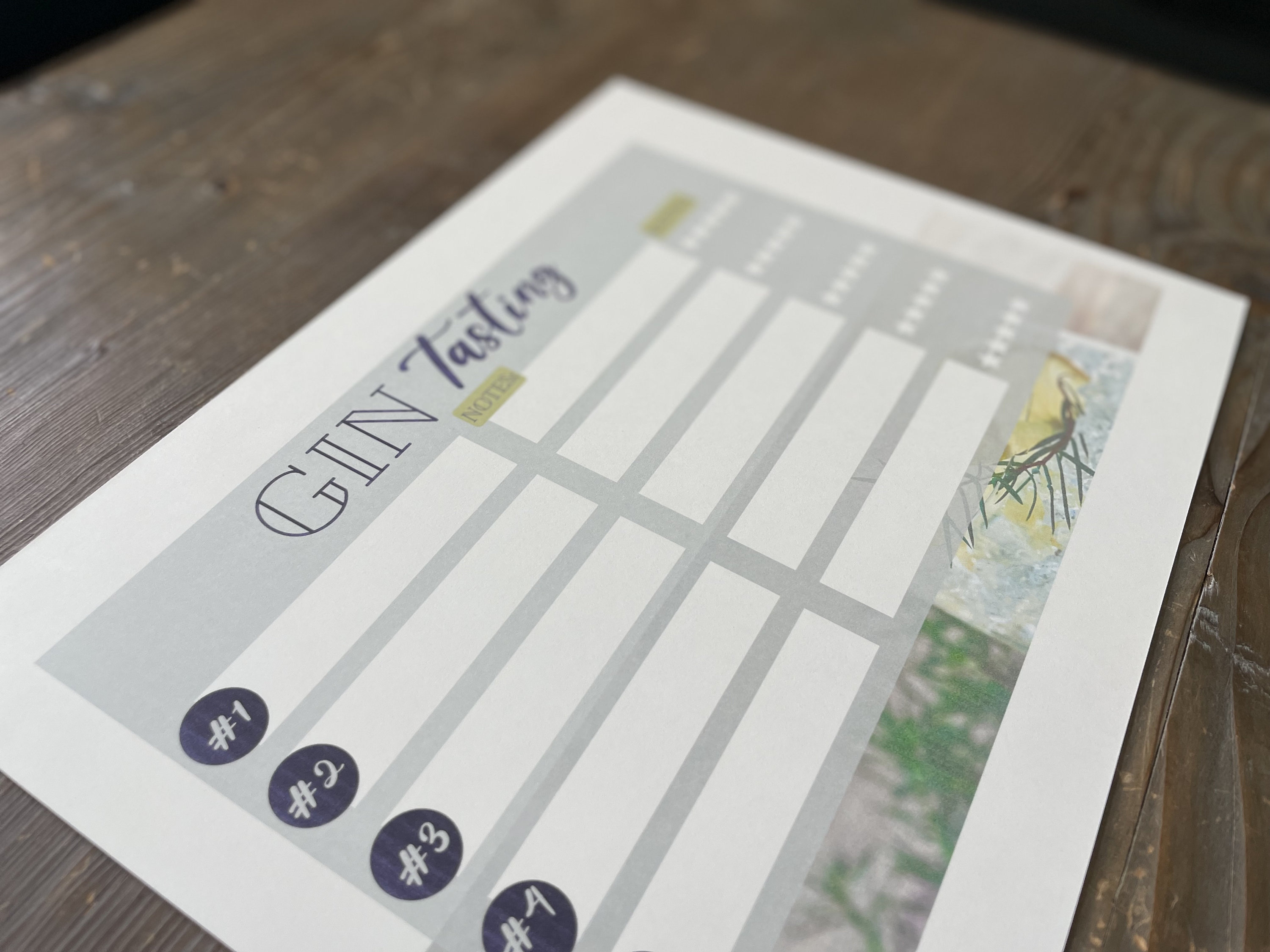 Gin Tasting Score Card Printable PDF Digital Download 8.5x11" and 8x10 ...