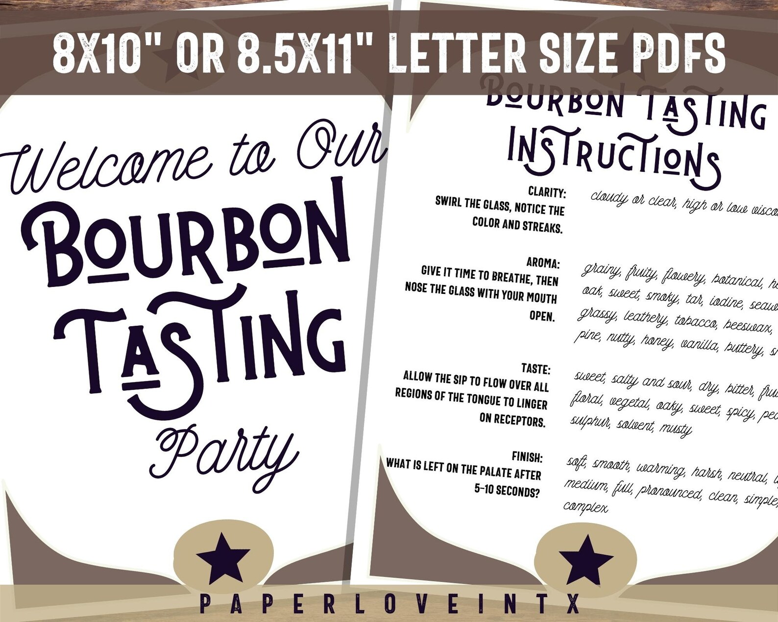 Blind Bourbon Tasting Printable Party Pack Pdfs, Framable Welcome Sign ...