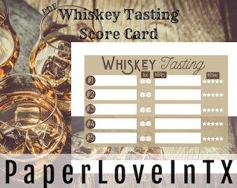 WHISKEY Tasting Flight Score Mat Rate Your Drink Instant - Etsy