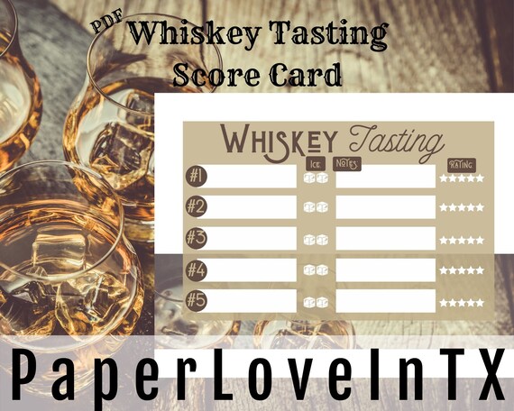 Whiskey Tasting Score Card | Etsy