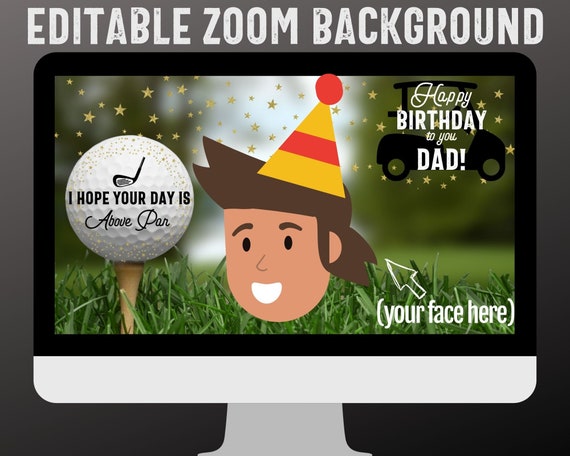 Editable Zoom Golf Background for Celebrations Virtual - Etsy