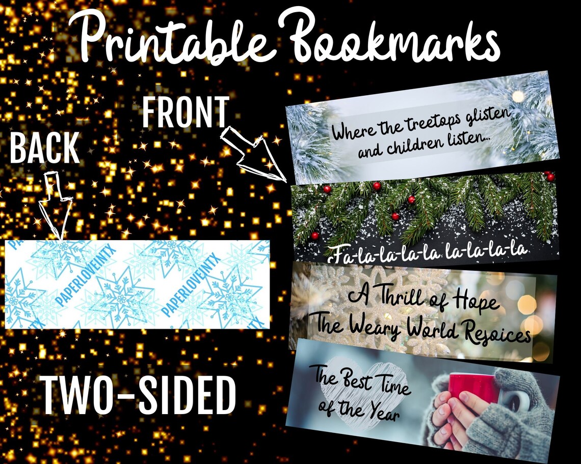 Printable Bookmark Collection 4 Page Bundle Letter Size - Etsy