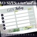 Gin Tasting Score Card Printable PDF Digital Download 8.5x11" and 8x10 ...
