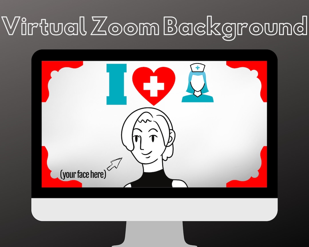 I Love Nurses Virtual Background for Zoom Video Conferencing - Etsy