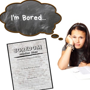 Boredom Solutions Printable for Tweens and Teens 8.5x11" Letter Size ...