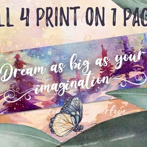 Printable Bookmarks With Inspirational Watercolor, Make Your Own Magic ...