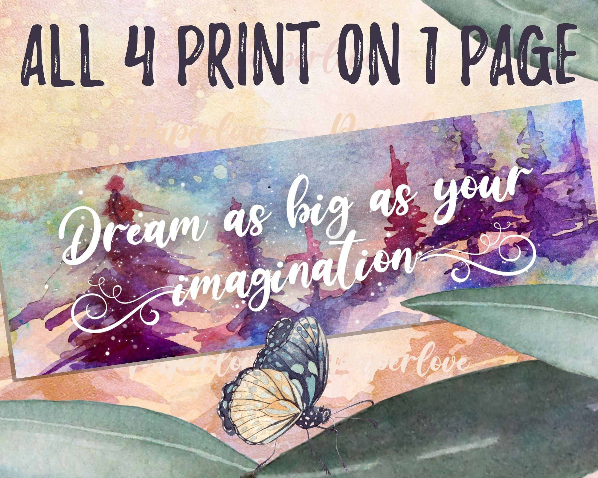 Printable Bookmarks With Inspirational Watercolor, Make Your Own Magic ...