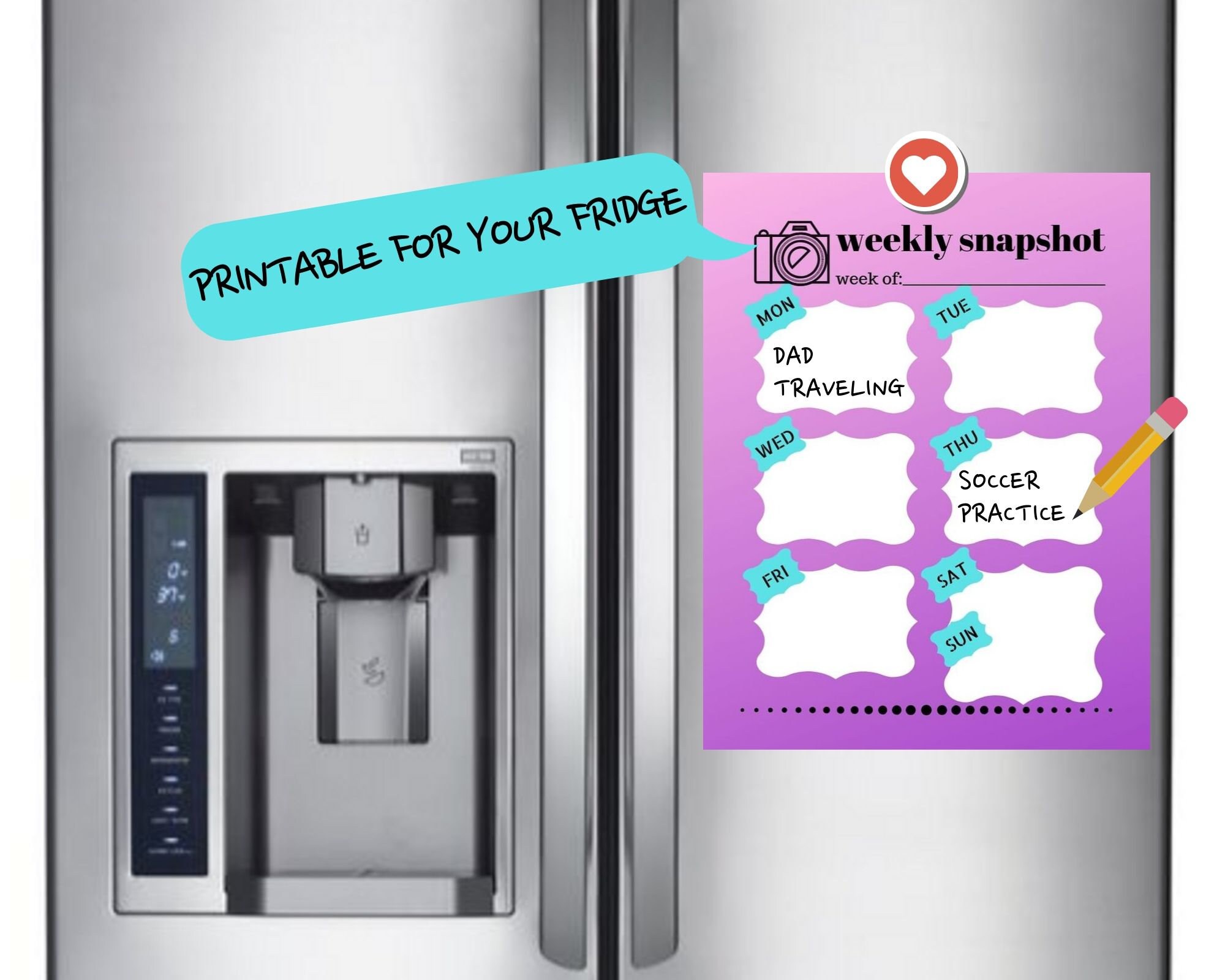 Weekly Snapshot Family Planner Printable Bundle - Etsy