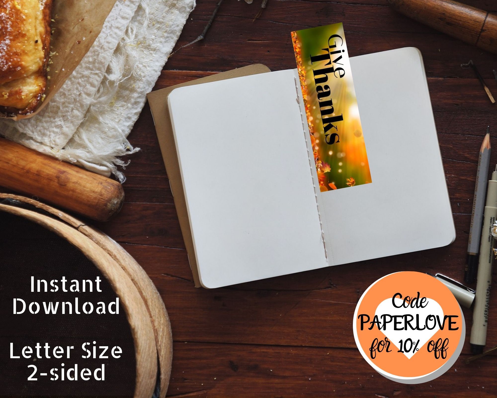 Printable Bookmarks With Fall Autumn Theme With Leaves, Gratitude ...