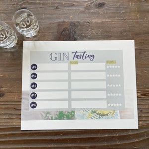 Gin Tasting Score Card Printable PDF Digital Download 8.5x11" and 8x10 ...