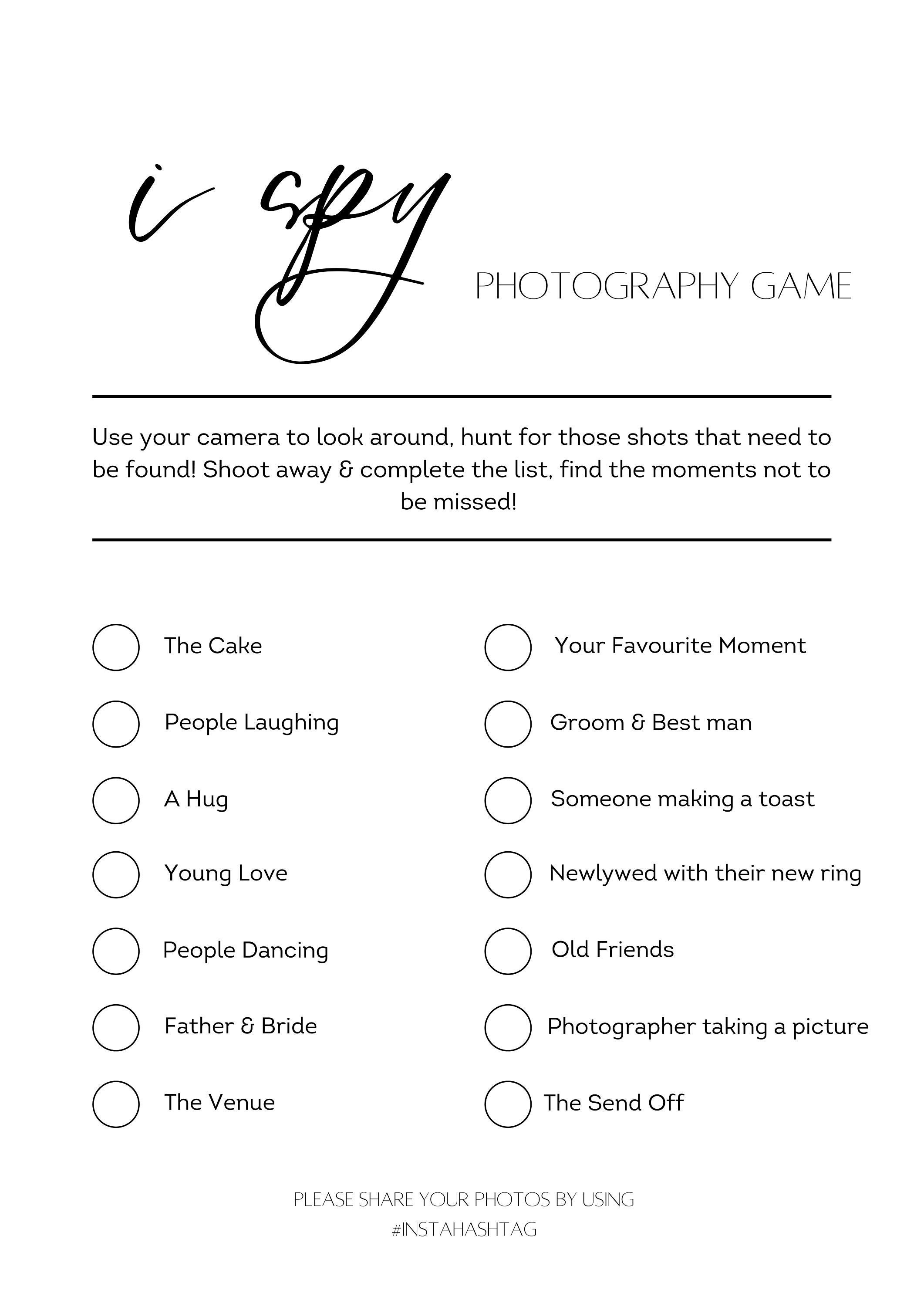 I Spy Wedding Edition - Etsy