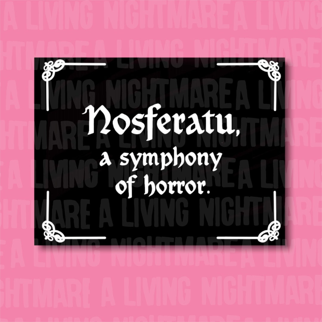 Nosferatu Vinyl Sticker - Etsy