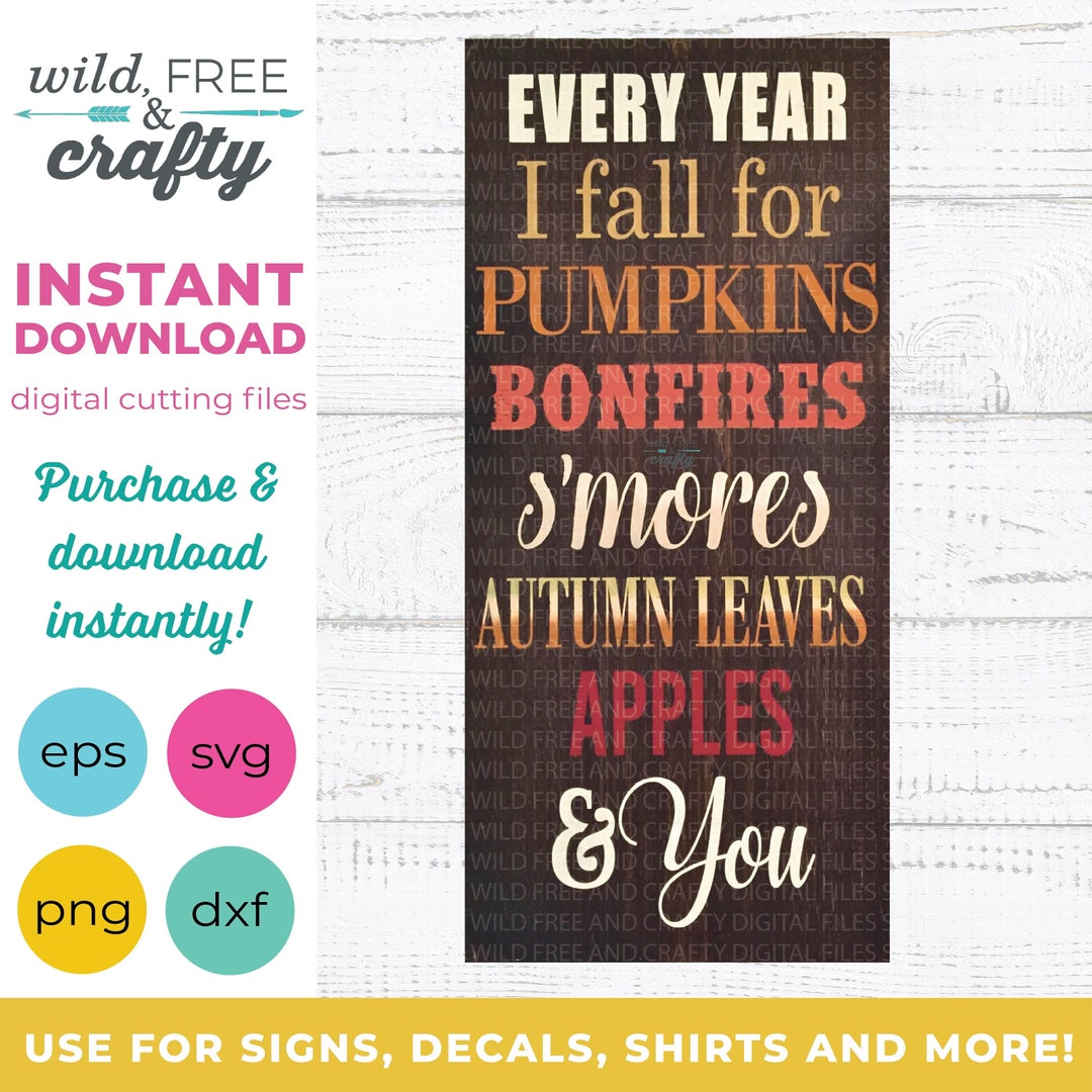 Fall Svg, Every Year I Fall for Svg, Fall PNG, Fall Svg File, Fall Svg ...