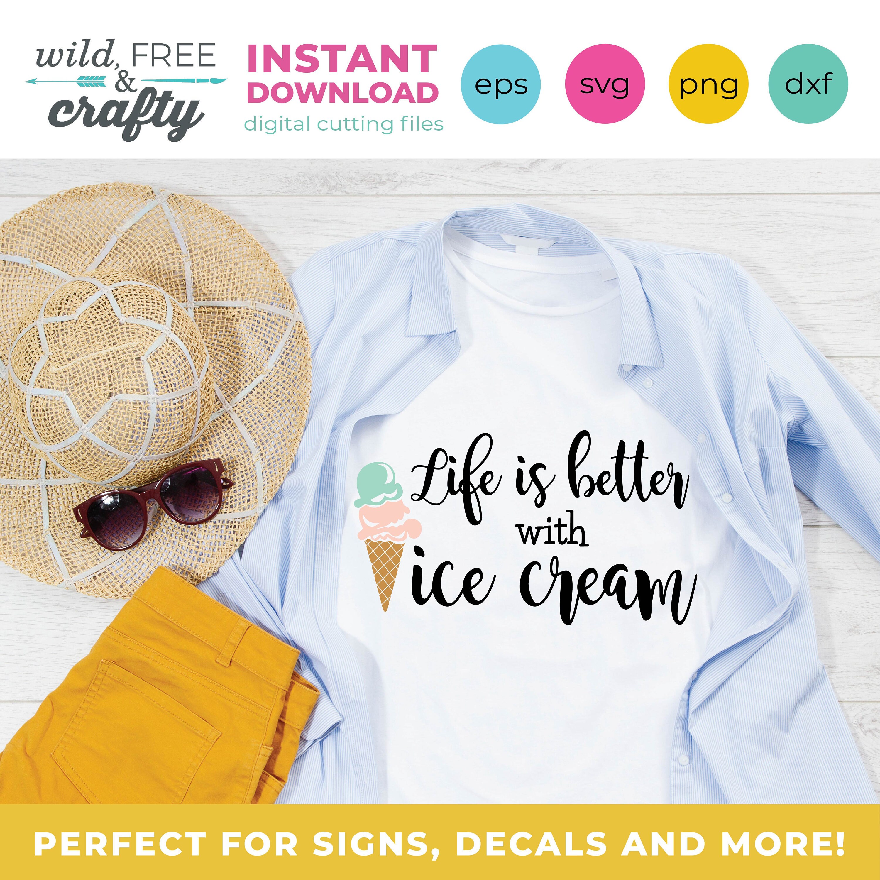 Helado Svg diseños Svg archivos Svg Svg de verano Png de - Etsy México