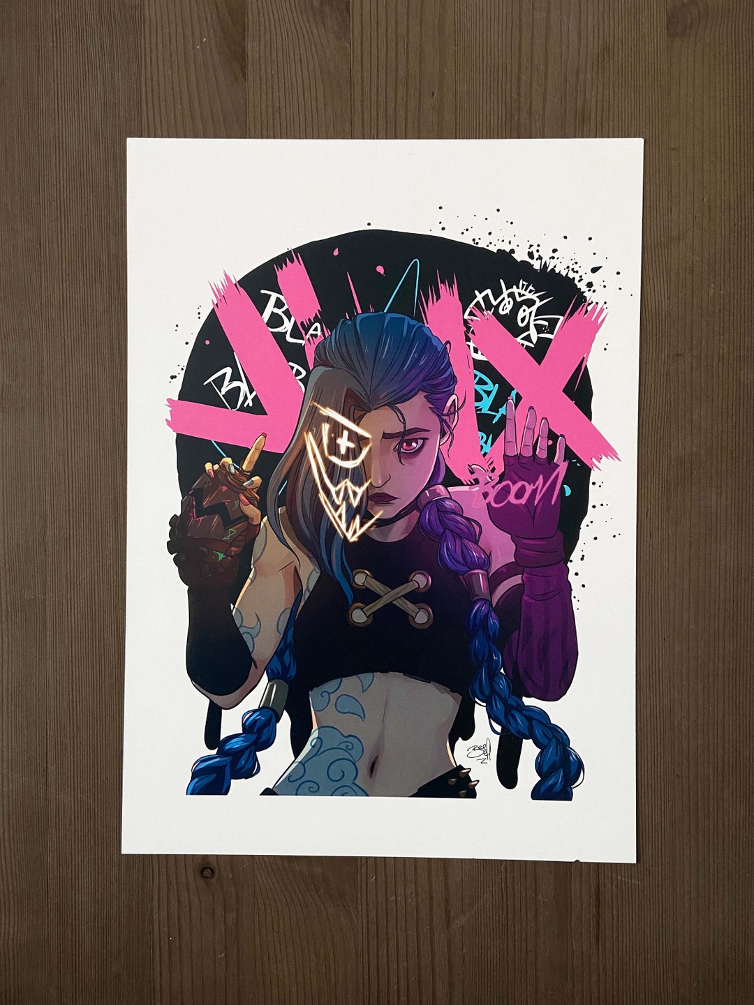 Jinx Boom A4/A5 Art Print - Etsy