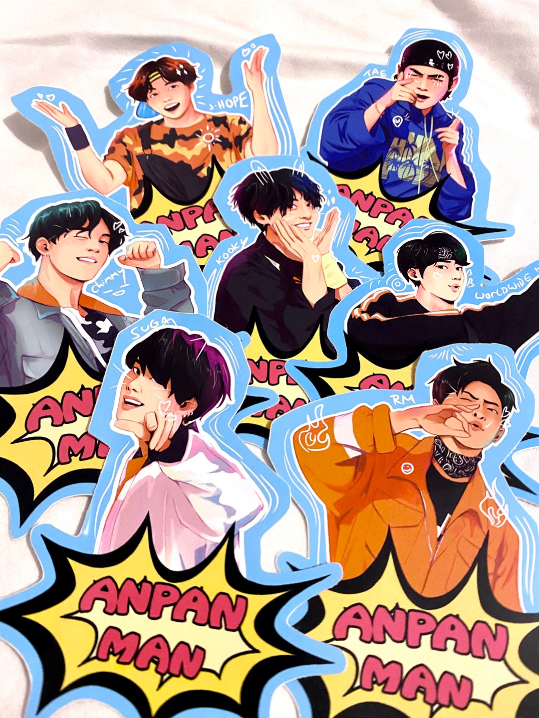 Anpanman Vinyl Sticker Set - Etsy