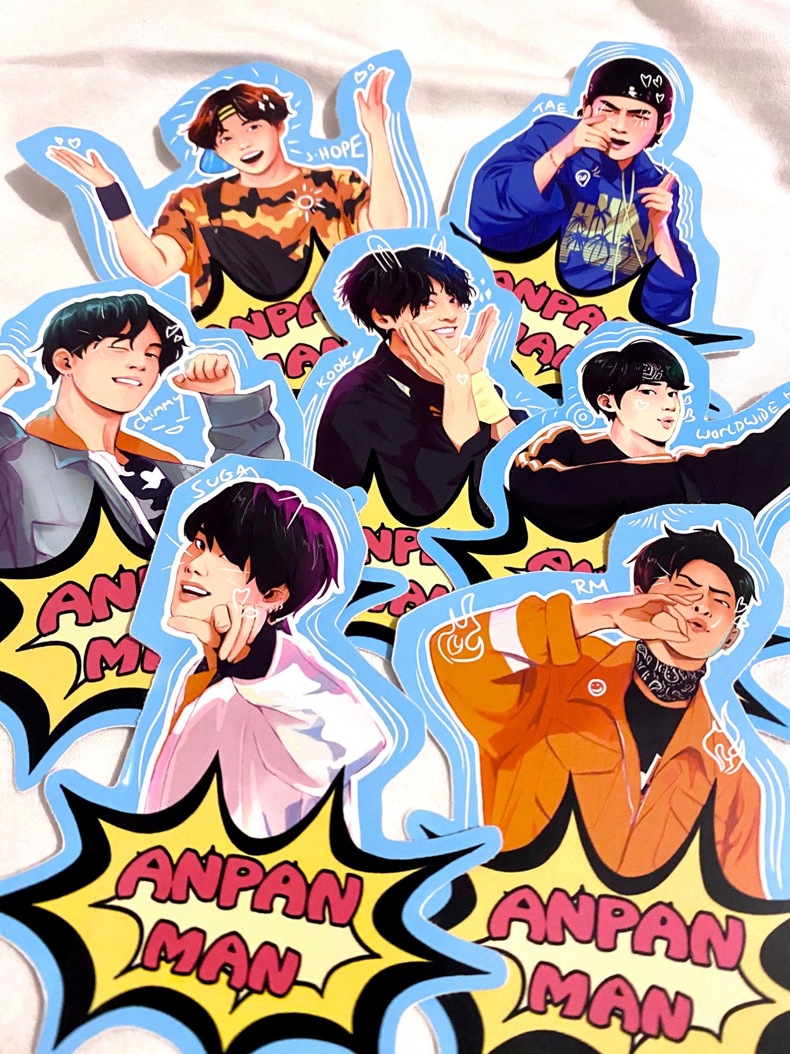 Anpanman Vinyl Sticker Set | Etsy