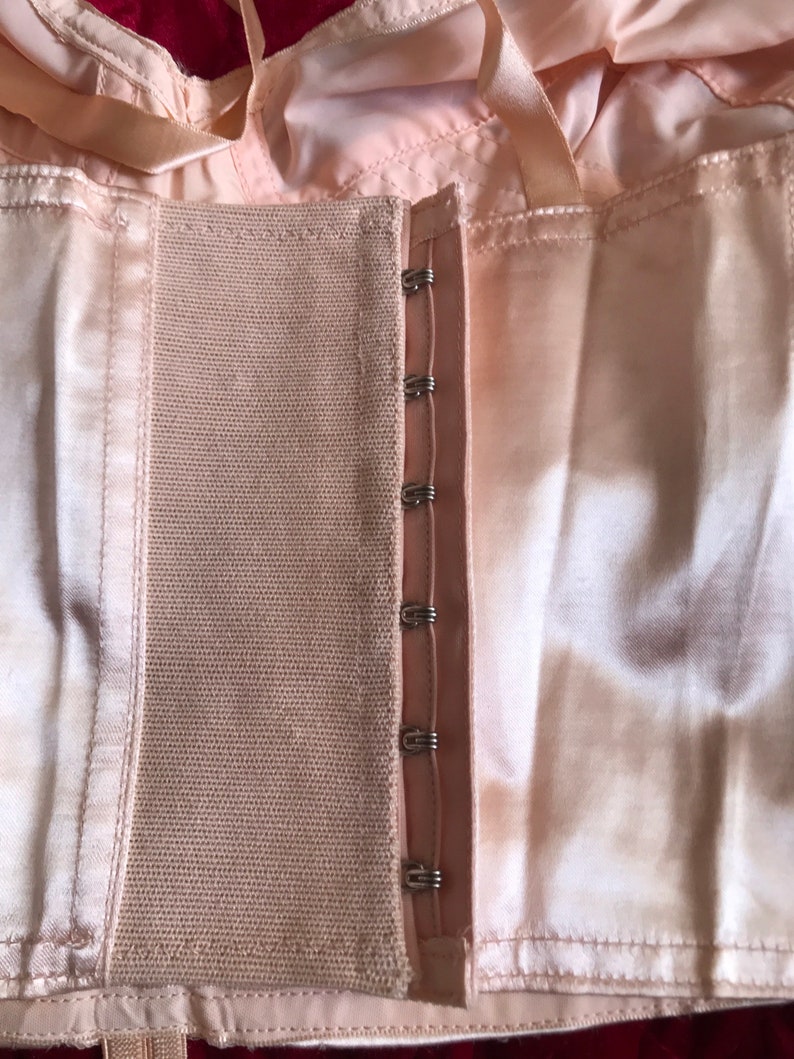 Vintage 60's Satin Corset Bra, Vintage French Lingerie, Bullet Bra ...