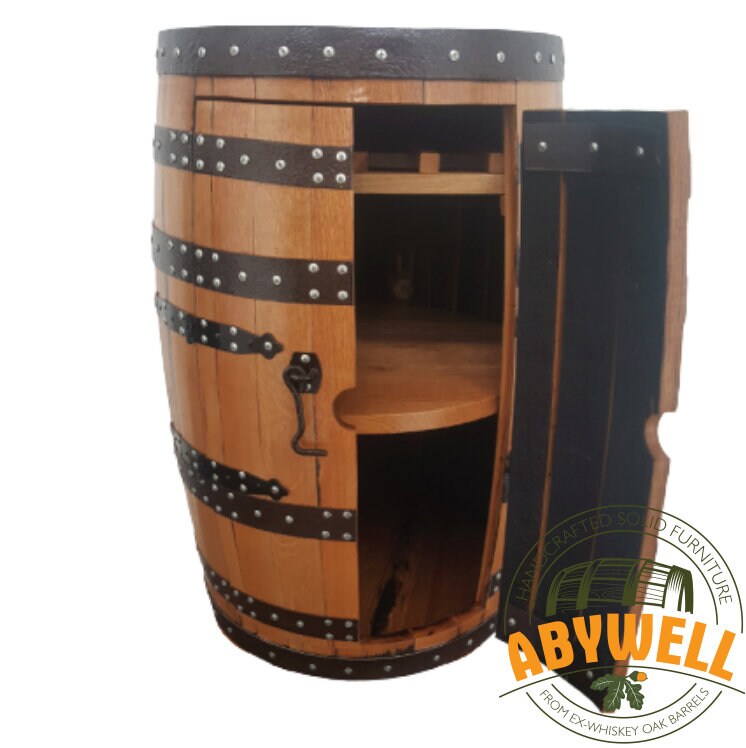 Whisky Barrel Drinks Cabinet_ Oak Barrel-bar_ SHELF RACK_ | Etsy UK