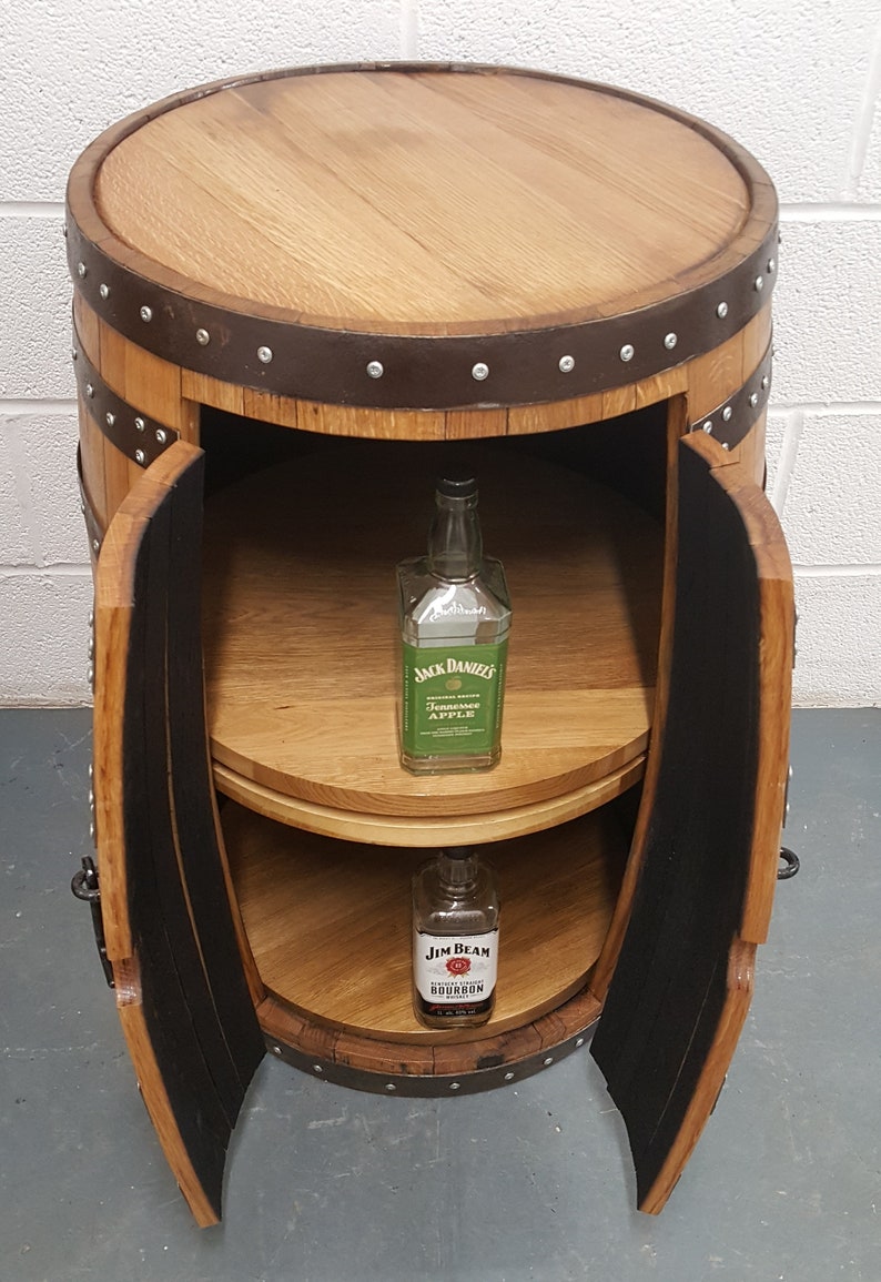 Whisky Barrel-bar_ Rotating Shelf Rack _whisky Oak Barrel | Etsy