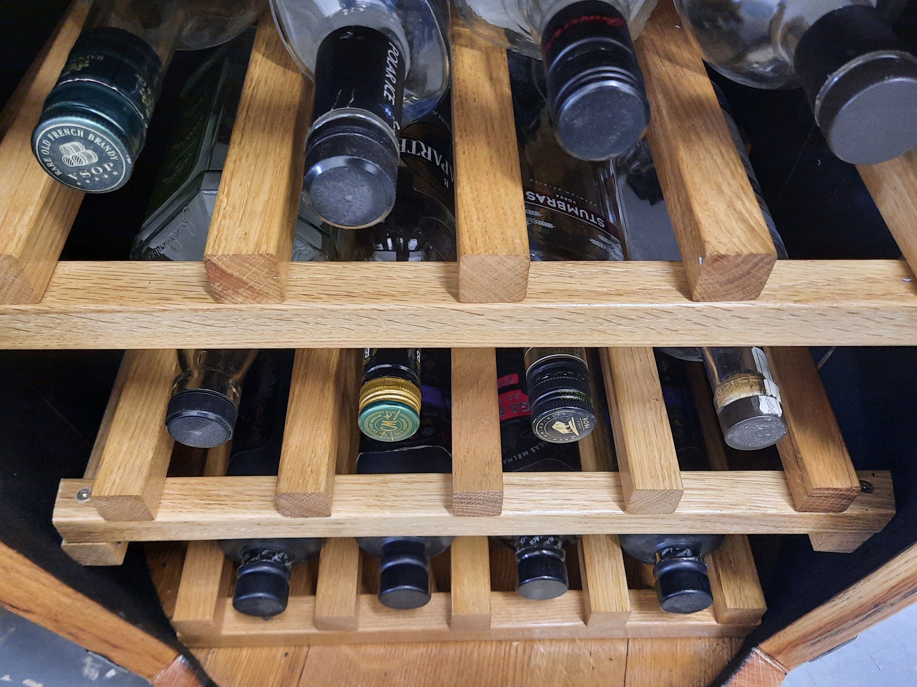 WINE RACK Drink Cabinet Table Handcrafted Solid Oak | Etsy