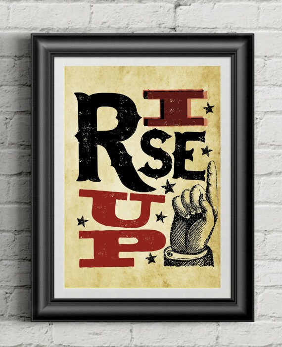HAMILTON 'rise Up' 11x14 Poster Print Inspired by | Etsy