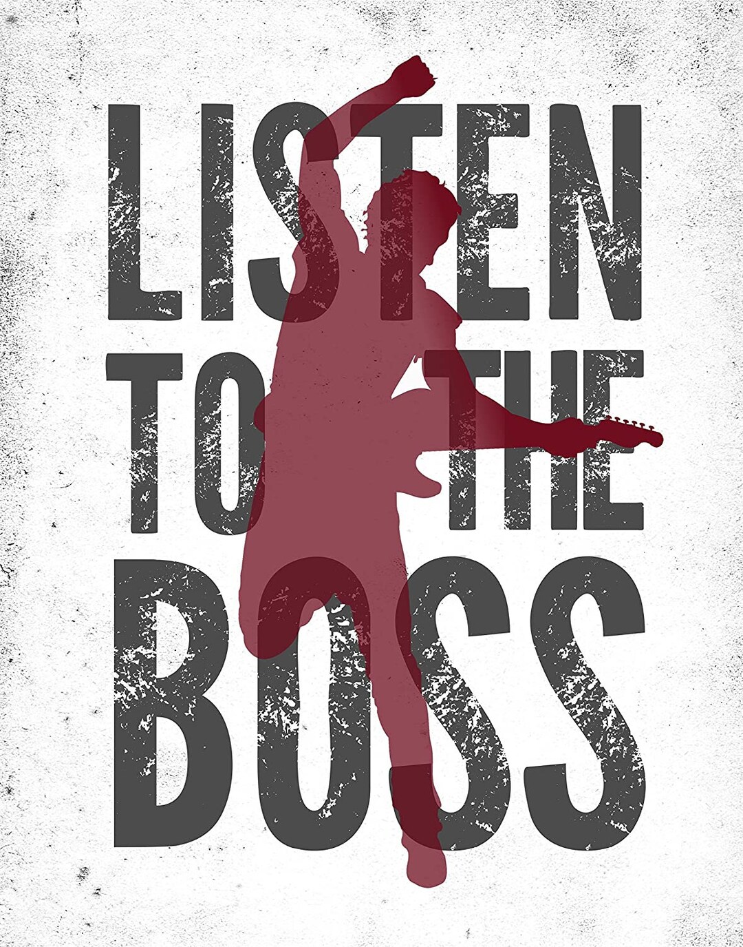 BRUCE SPRINGSTEEN Inspired 11x14 Poster Print Listen to the Boss Wall ...