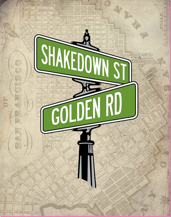 Shakedown Street Sign
