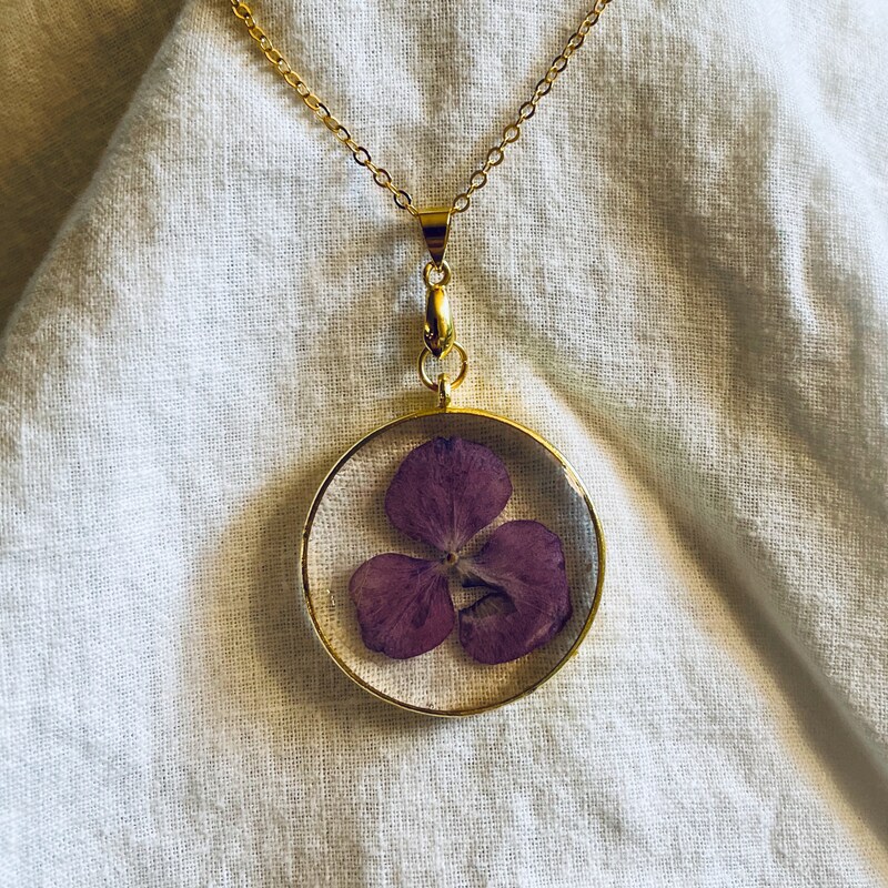 Hydrangea Necklace - Etsy