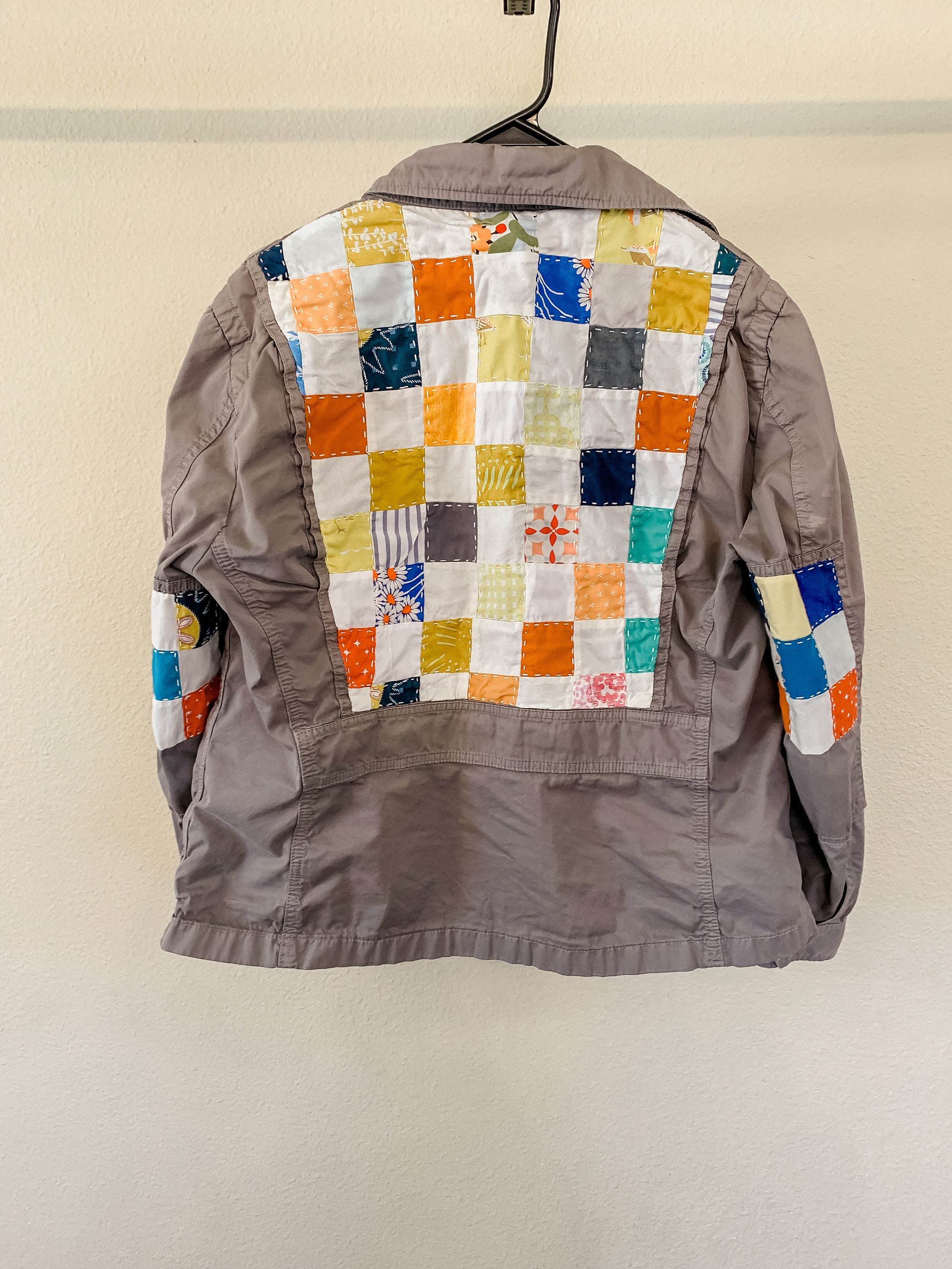 Repurposed Jacket | Patchwork Jacket | Autumnal Patchwork Coat | Women ...
