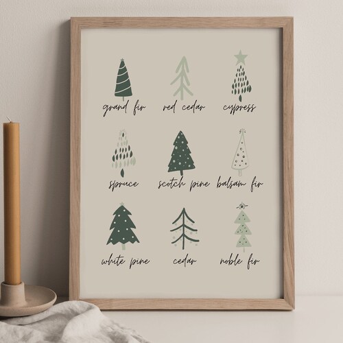 Christmas Printable Wall Art Boho Christmas Decor - Etsy