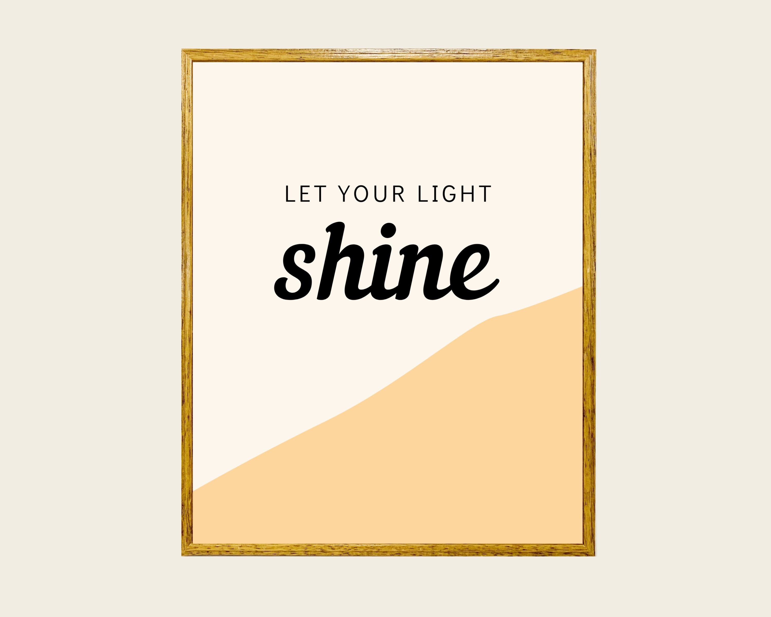 Let your light shine art Matthew 5:16 minimalist poster | Etsy