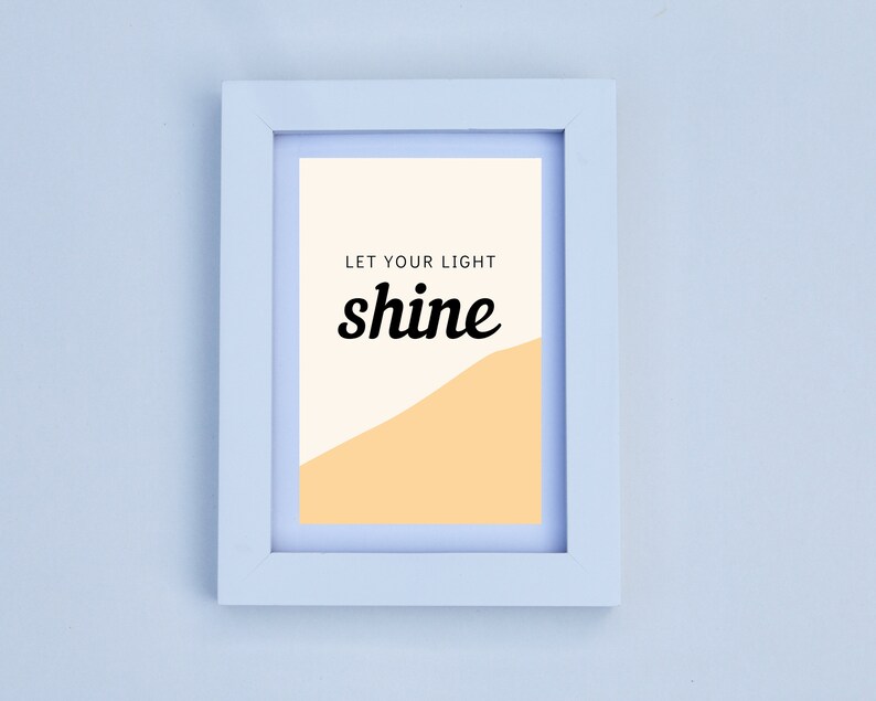 Let Your Light Shine Art Matthew 5:16 Minimalist Poster - Etsy