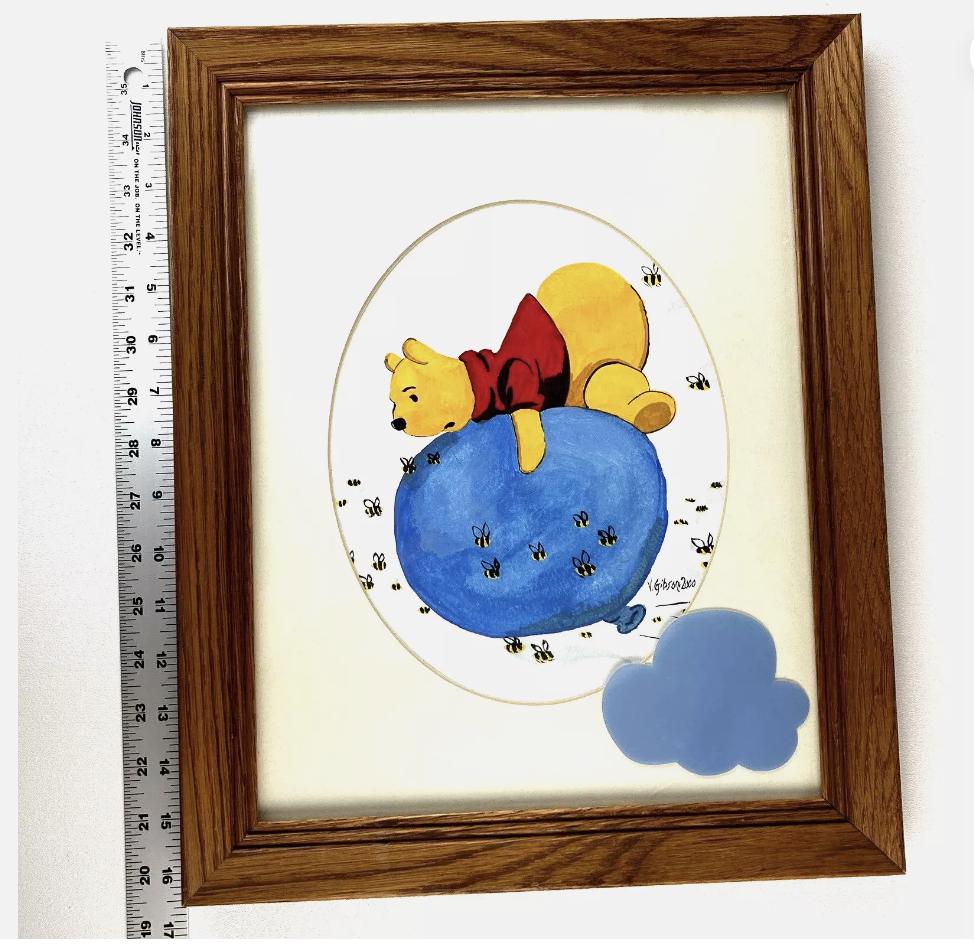 Winnie the Pooh & the Honey Tree Hand Painted Framed Art Pooh on ...