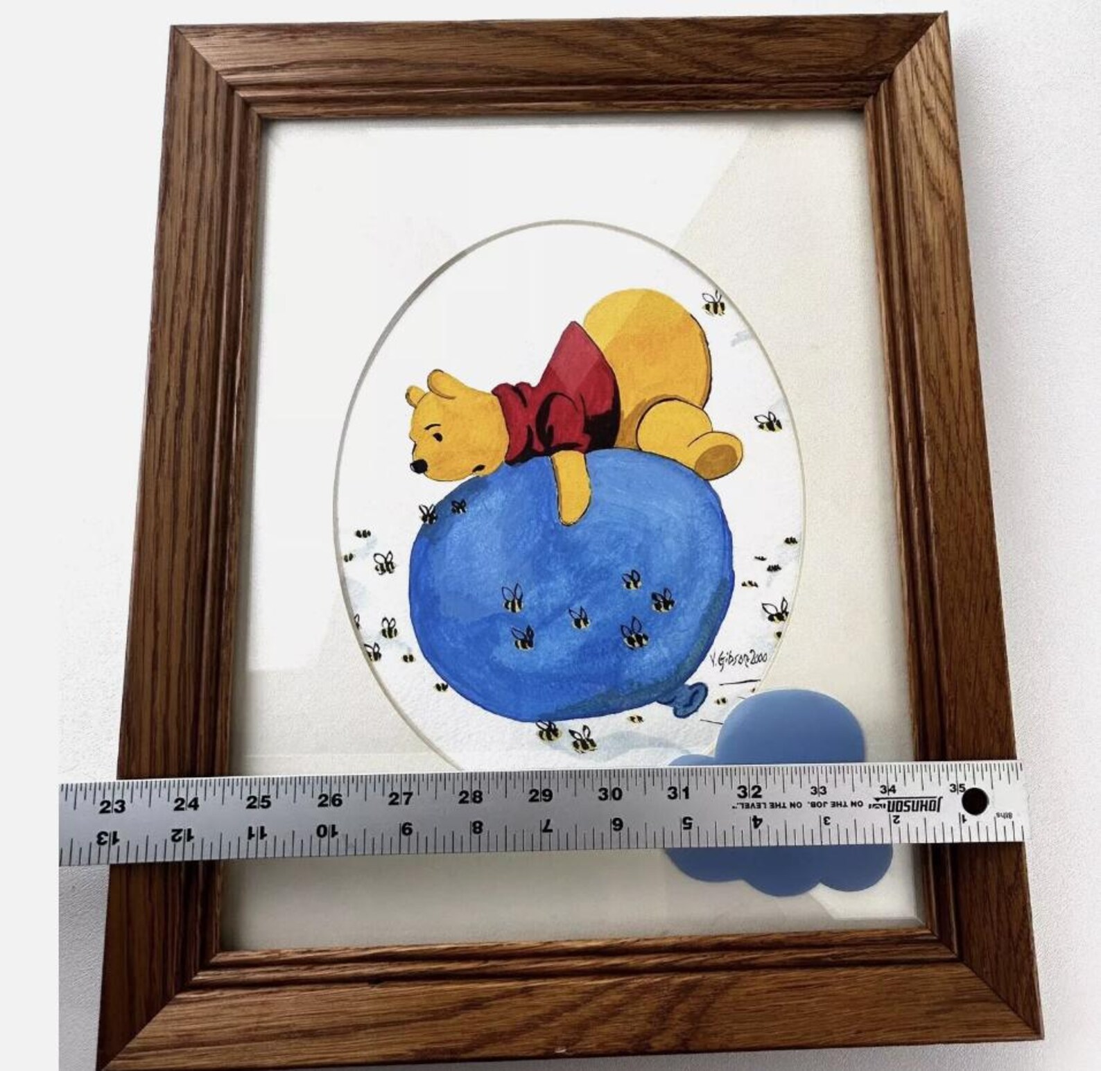 Winnie the Pooh & the Honey Tree Hand Painted Framed Art Pooh on ...
