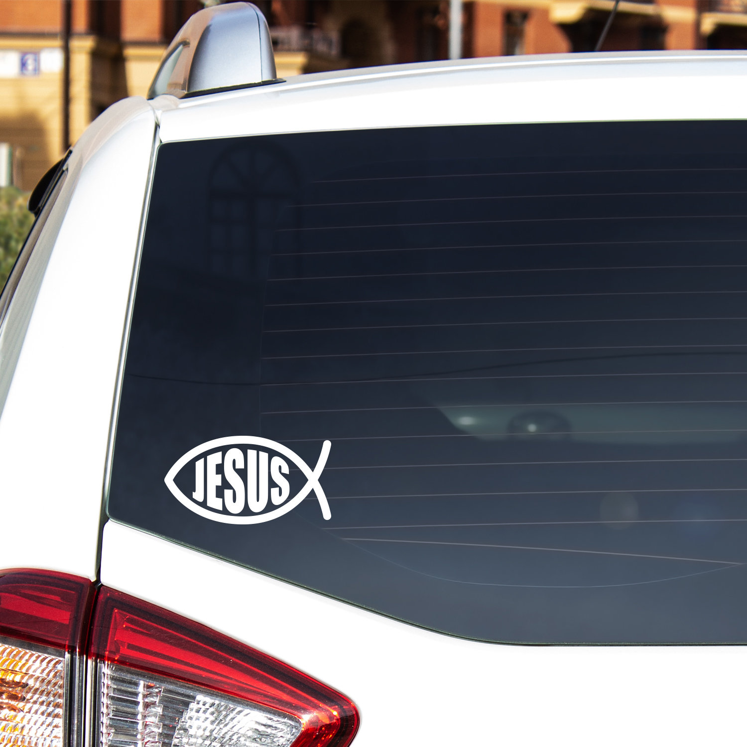 Jesus Fish Car Vinyl Christian Decal Sticker Black or White Weather ...