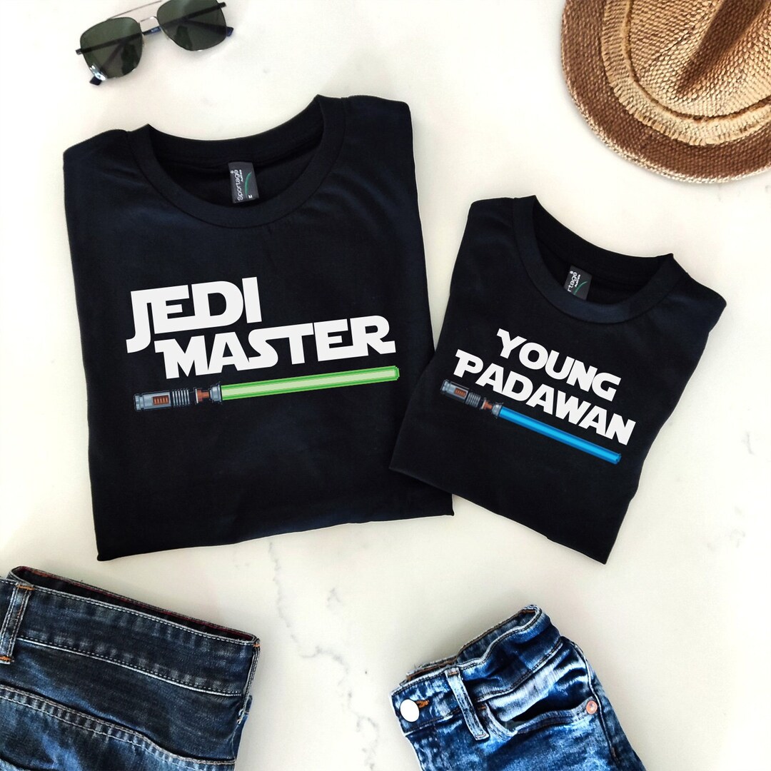 Jedi Master & Young Padawan Matching T-shirt - Etsy Australia