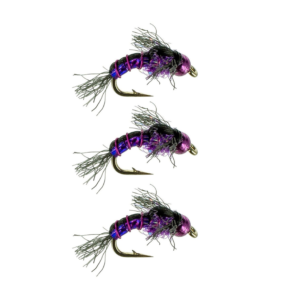 Tungsten Fly Fishing Nymph - Tung N Groove Purple - Hand Tied Fly ...