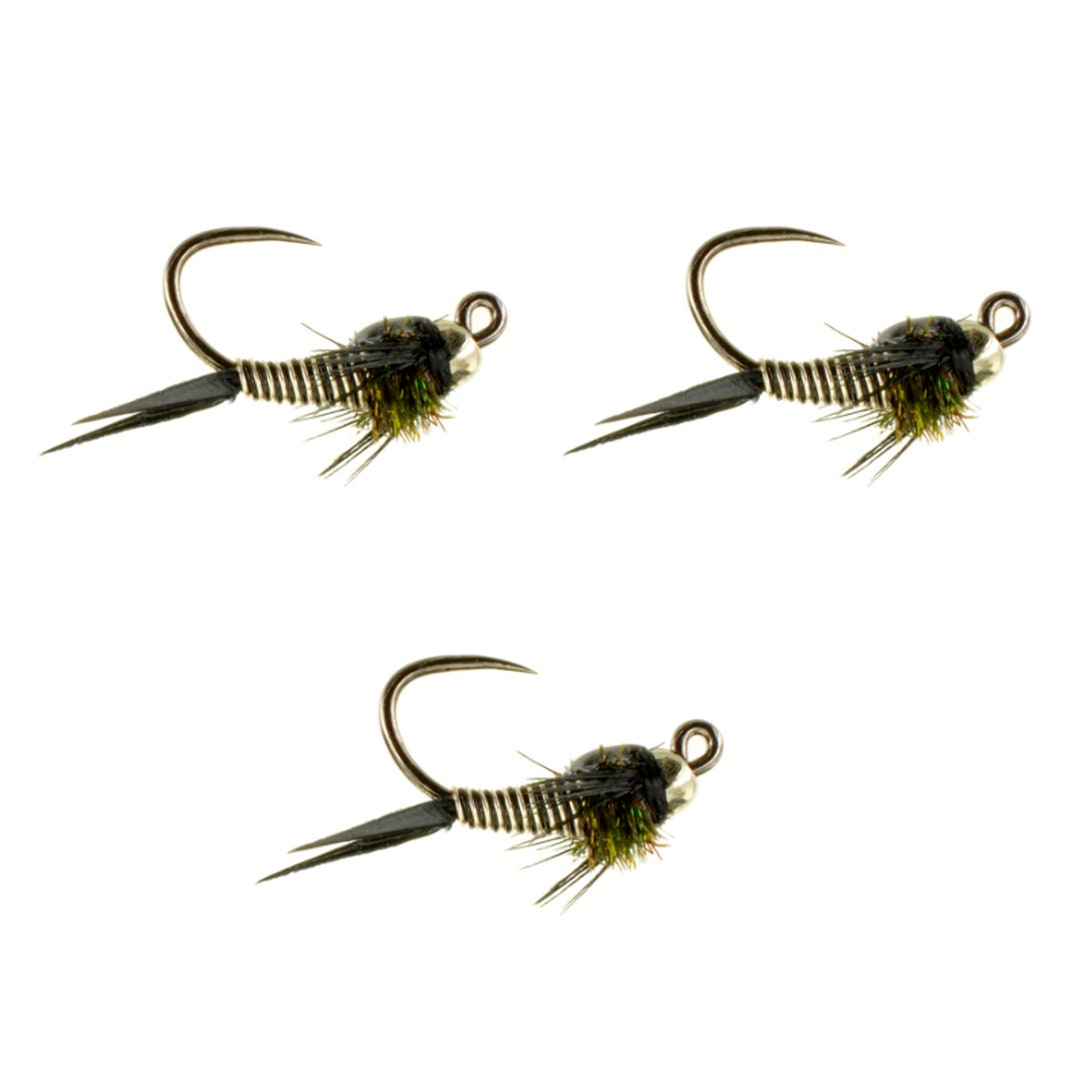 Jig Fly Fishing Flies - Zebra Copper John Jigged - Fly - Fly Fishing ...
